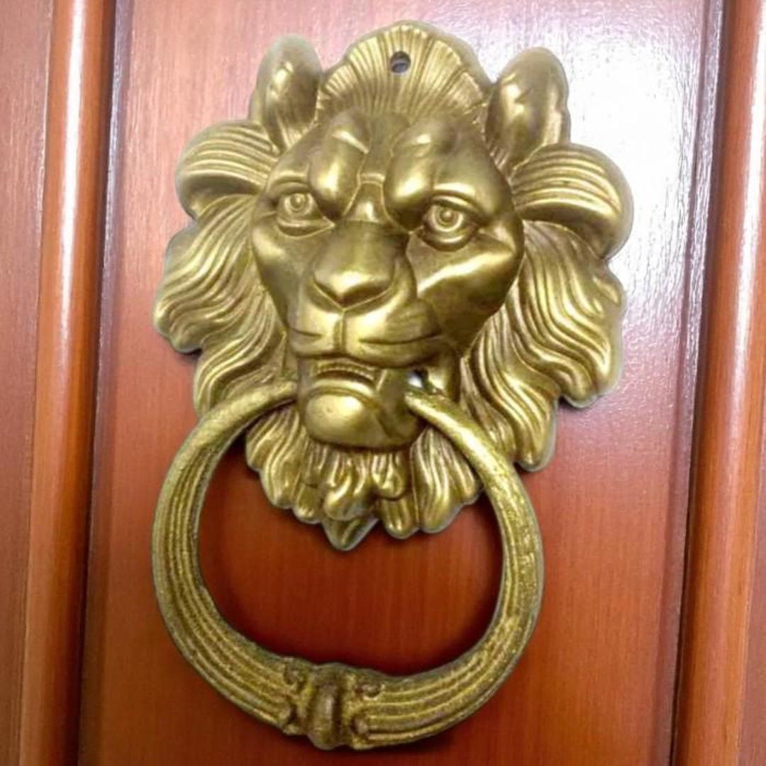 Bronze Lion Door Knocker for Front Door, Cupboard Door, Wooden Door ...