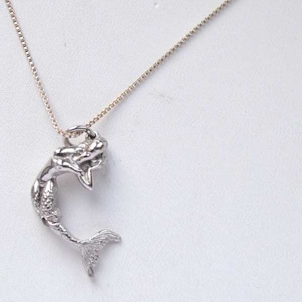 Sterling Silver Mermaid Charm - Etsy