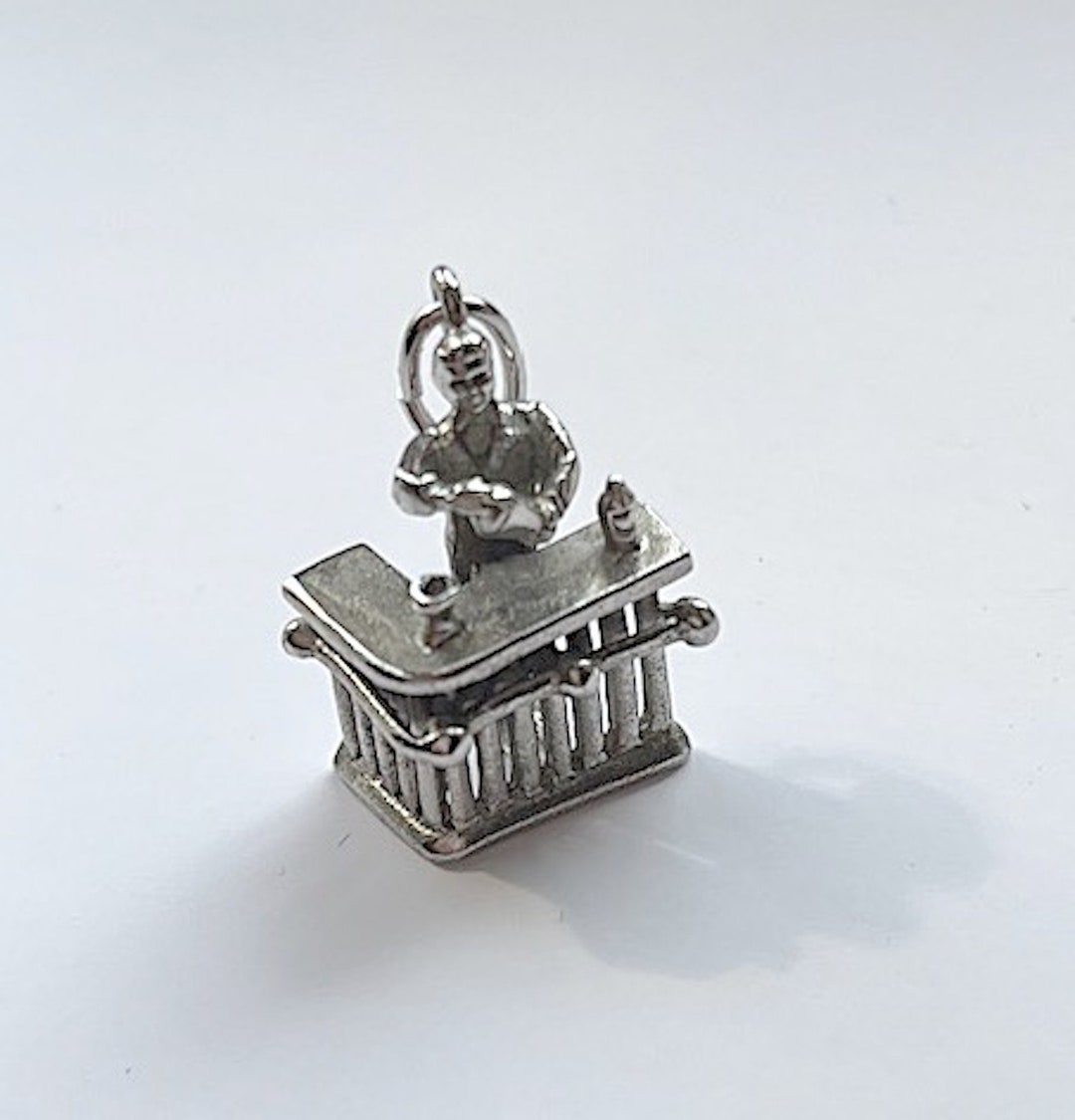 Sterling Silver Bartender Behind Bar Charm, Antique Charm, Vintage, NOS ...