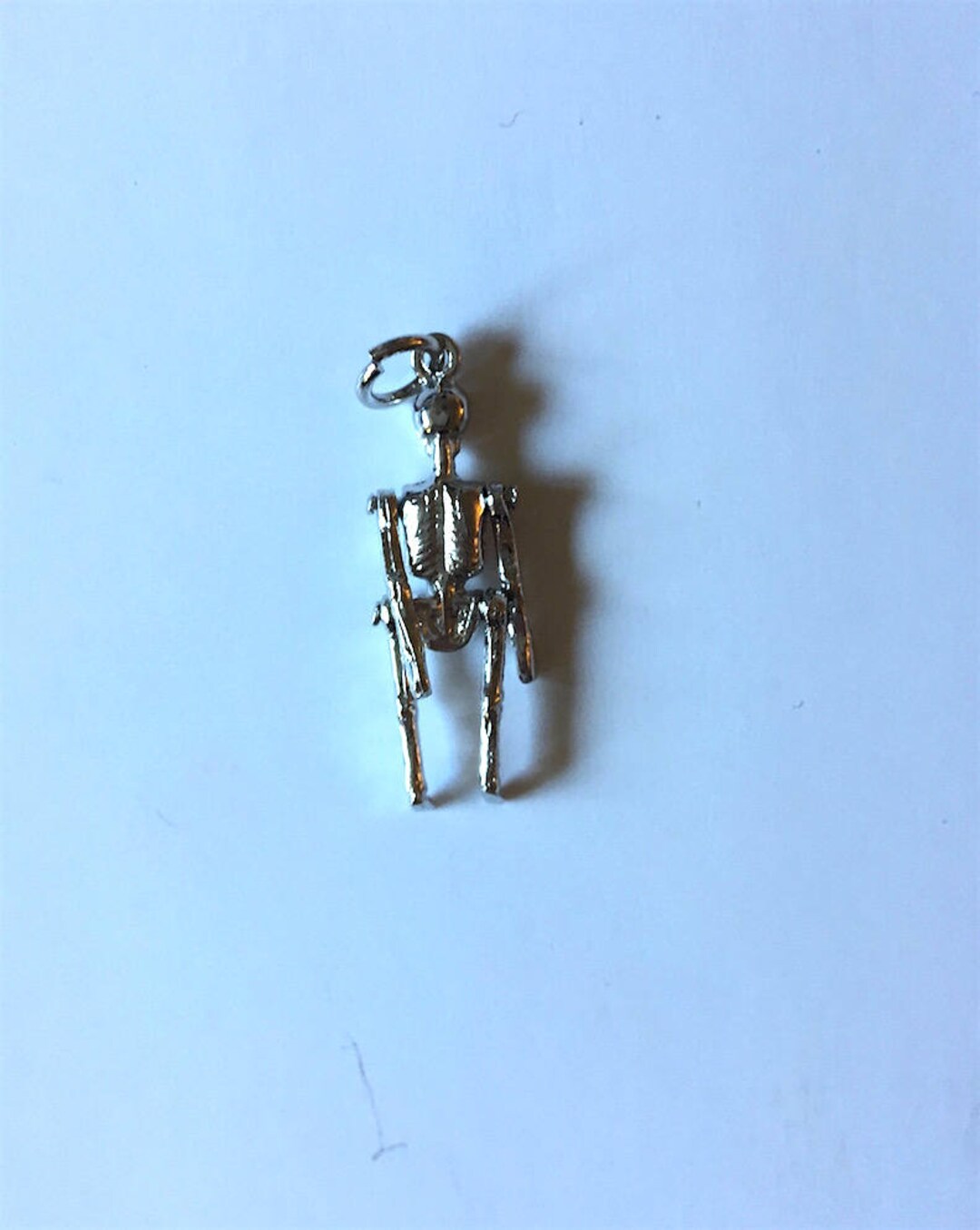 Sterling Silver Movable Skeleton Charm, Movable Arms & Legs, Vintage ...