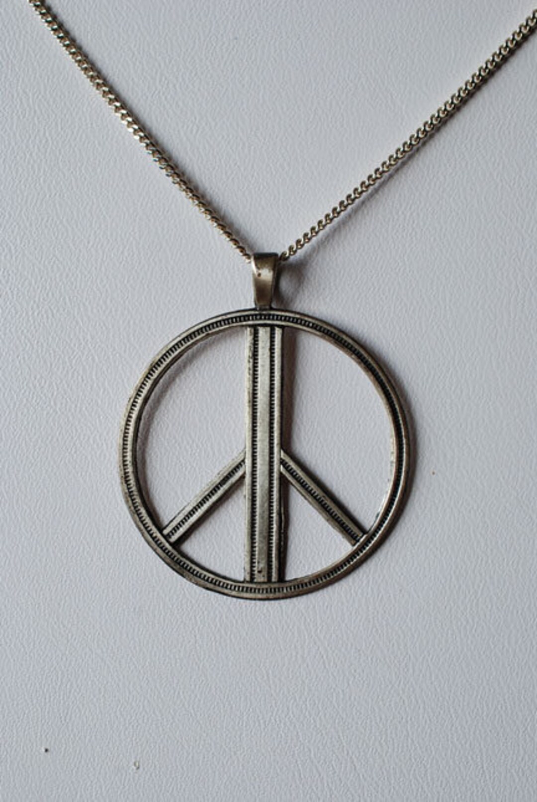 Sterling Silver Peace Sign Charm Necklace, Vintage, Unique - Etsy
