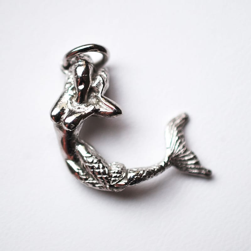 Silver Mermaid Charm - Etsy