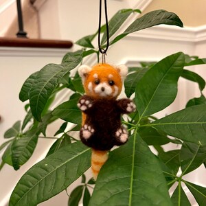 Red Panda- Handmade Needle Felted Car Charm | Sculpture | Keychain ...