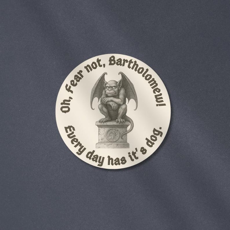 Bartholomew Sticker – Funny Gothic Gargoyle Inspired From the Knight ...
