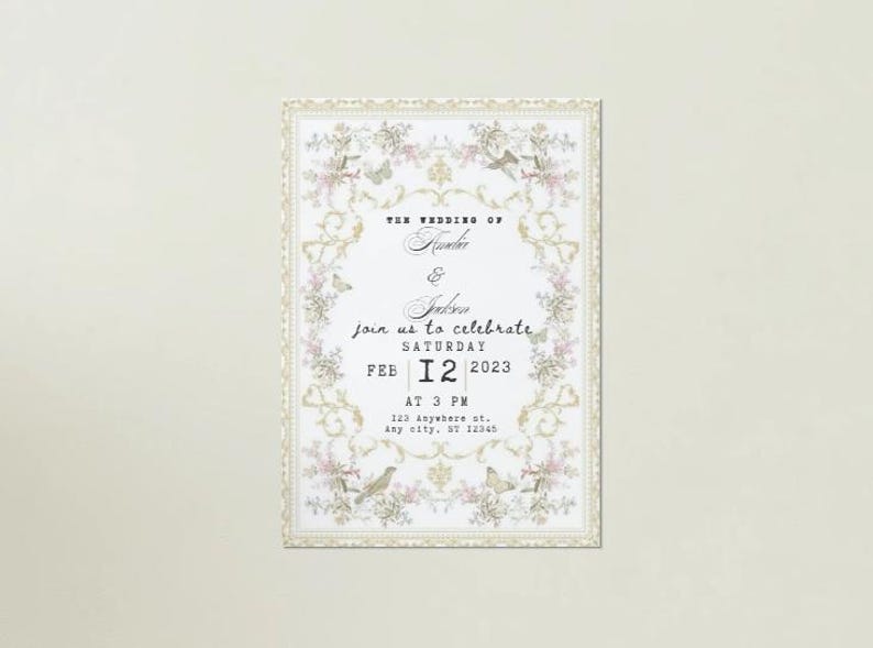 Royal Theme Wedding Invitation Card Template Template Kad Kahwin Tema ...