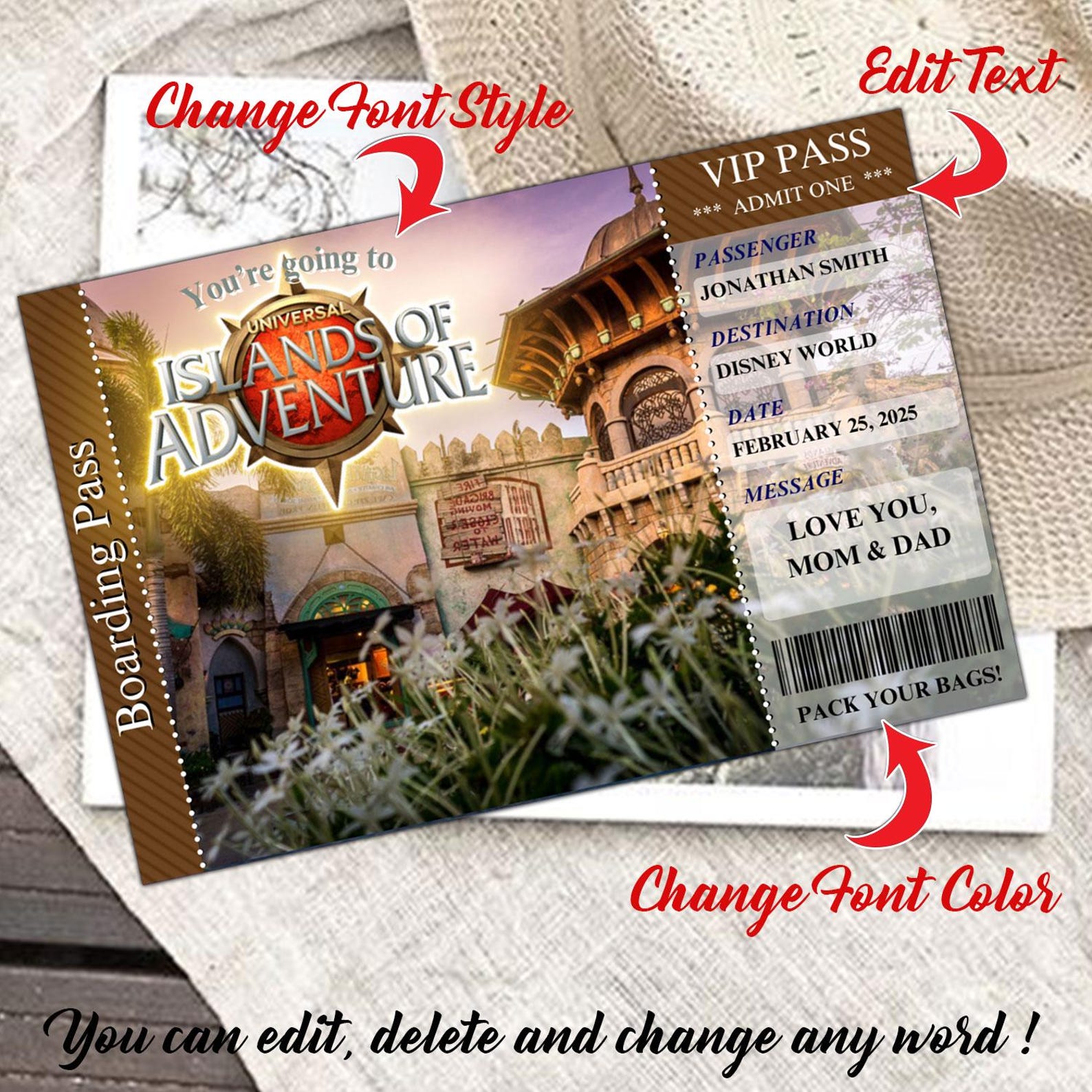 Customizable Epic Universal Islands of Adventure, Universal Studio ...