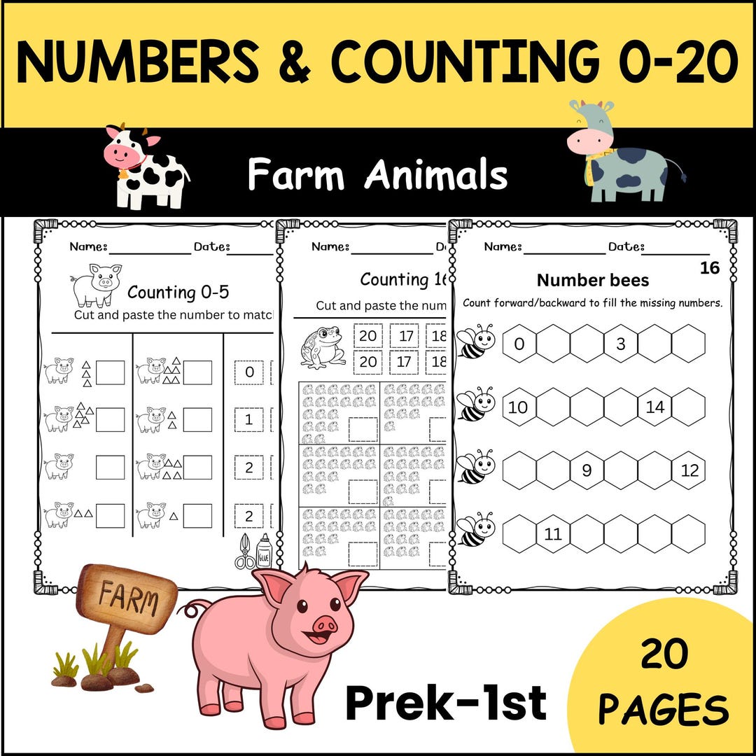 Counting 0-20, Teen Numbers Worksheets | Kindergarten Math | Ten Frames ...