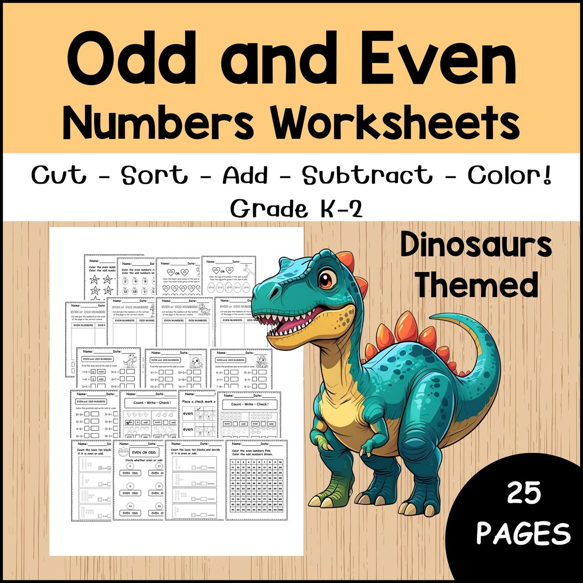 Odd and Even Numbers Activities Grade K-2- No Prep Practice Worksheets ...