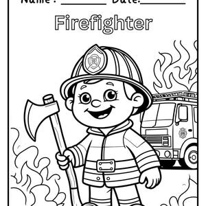Occupations Coloring Pages for Kids | Community Helpers | Career ...