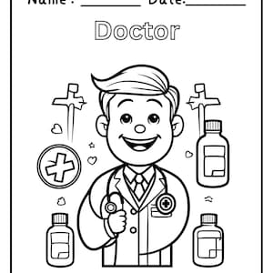 Occupations Coloring Pages for Kids | Community Helpers | Career ...