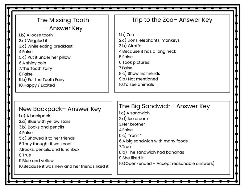 Reading Comprehension Passages for Grade 1–3 | Fun Short Stories With ...