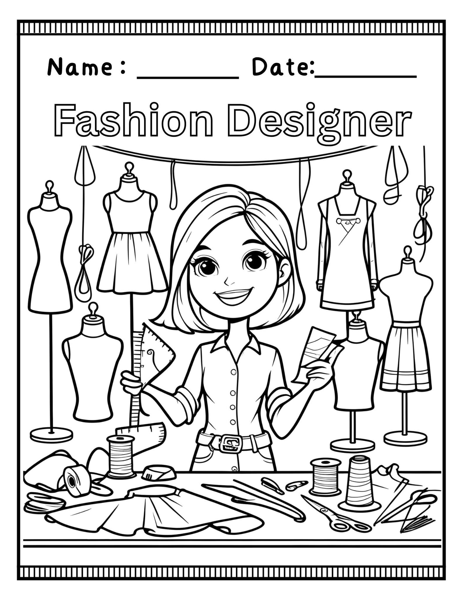 Occupations Coloring Pages for Kids | Community Helpers | Career ...