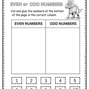 Odd and Even Numbers Activities Grade K-2- No Prep Practice Worksheets ...