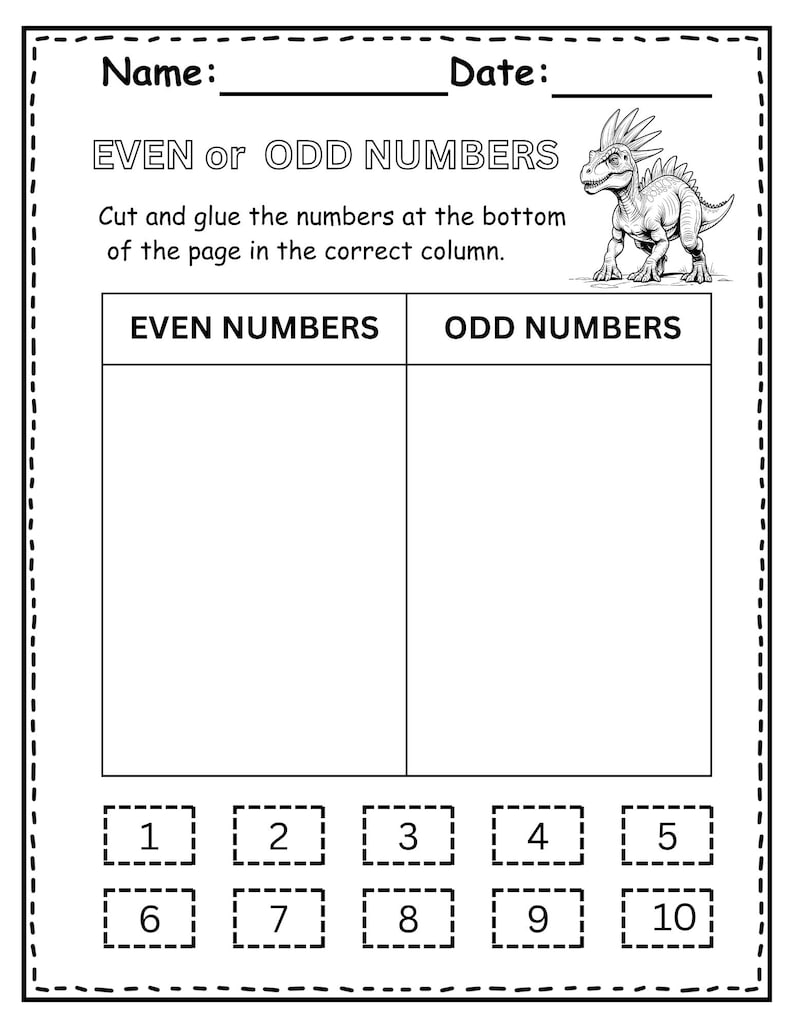 Odd and Even Numbers Activities Grade K-2- No Prep Practice Worksheets ...