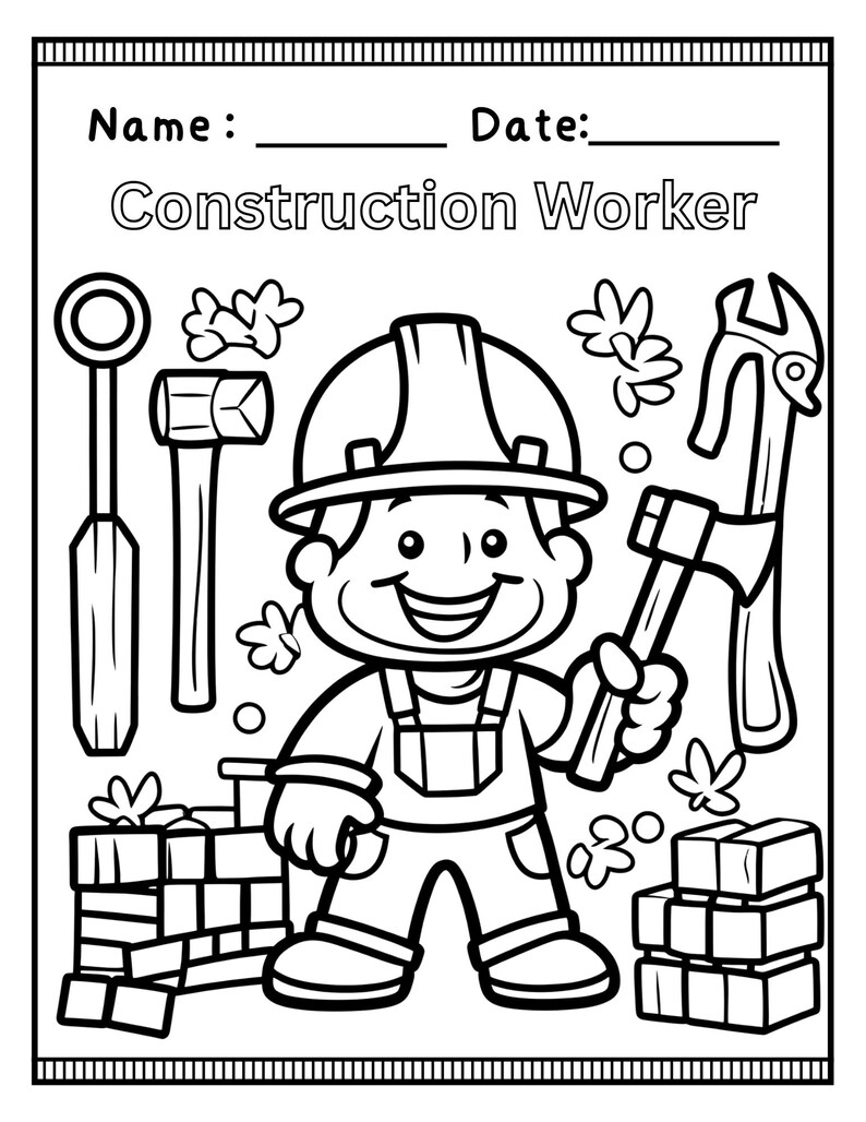Occupations Coloring Pages for Kids | Community Helpers | Career ...