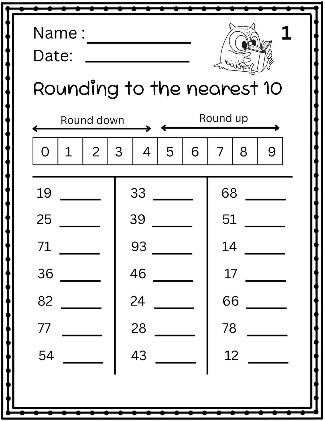 Rounding Numbers to the Nearest 10, 100, and 1000 | Back to School. - Etsy