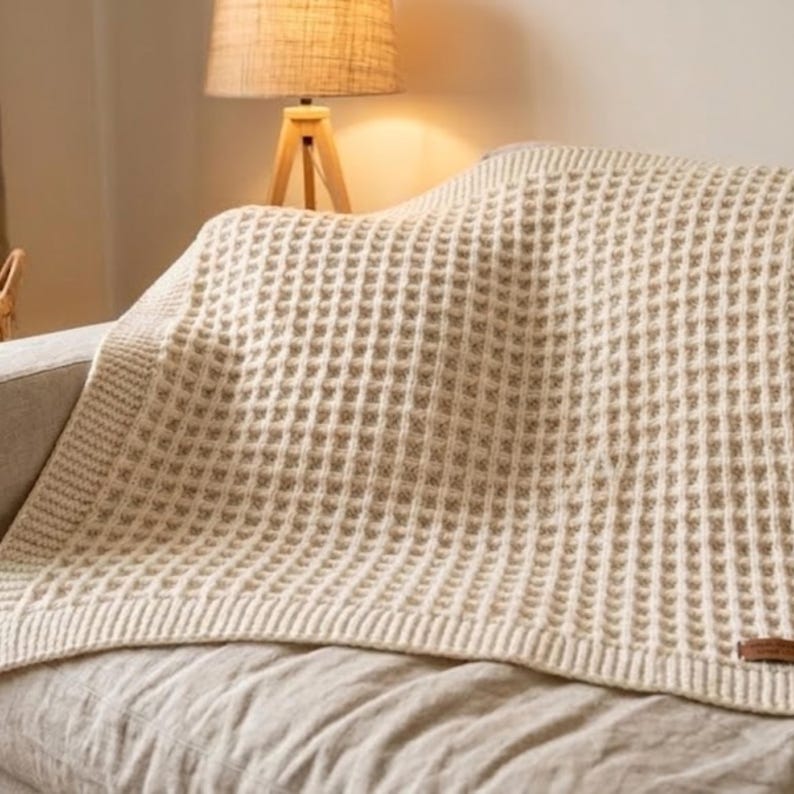 Waffle Stitch Baby Blanket Pattern PDF | Easy Crochet Baby Blanket ...