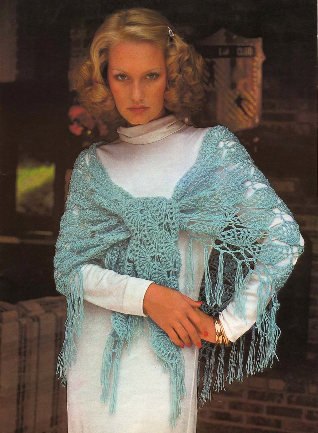 Instant Downloadvintage 1970sshell EVENING Shawl Crochet PDF Pattern - Etsy
