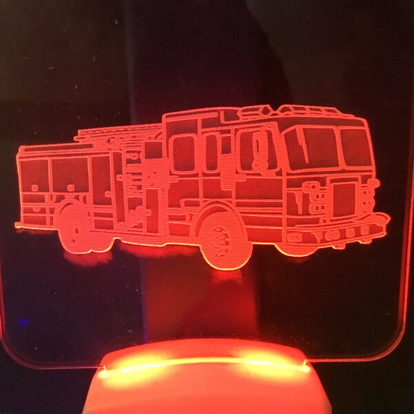 Firetruck Night Light - Etsy