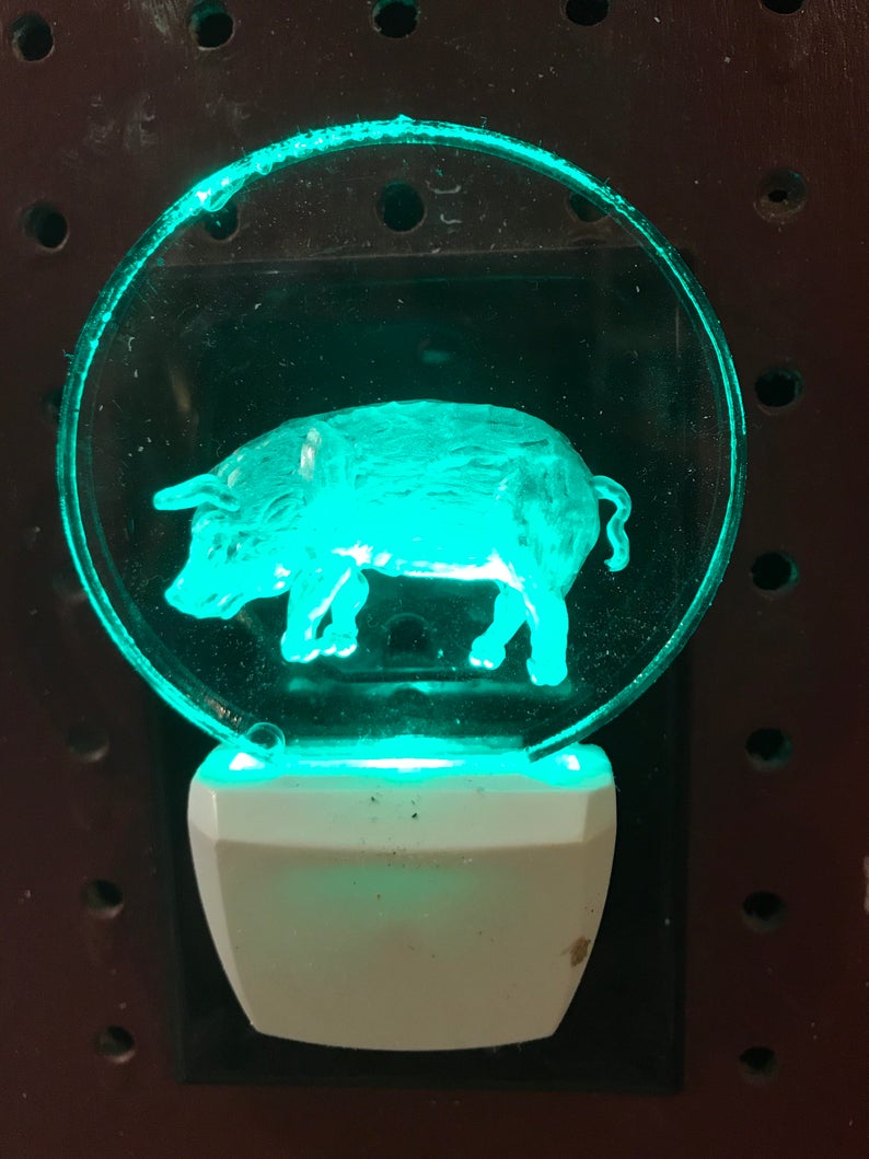Personalized Pig Night Light - Etsy