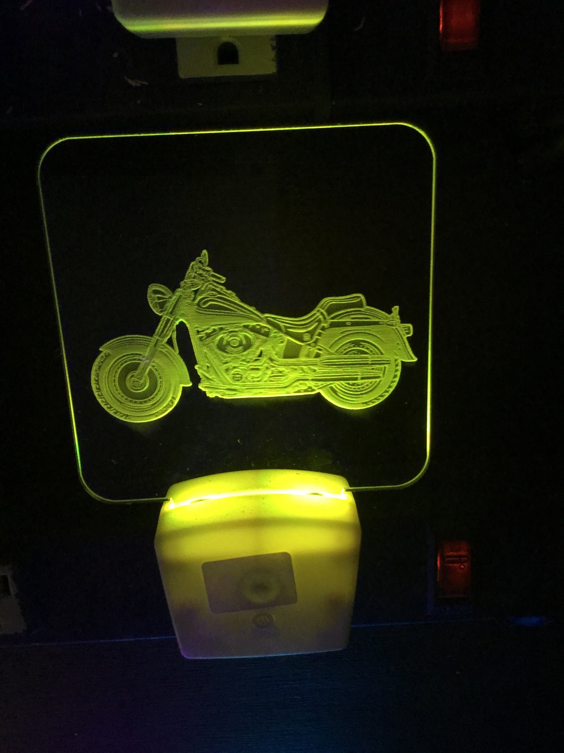 Motorcycle Night Light - Etsy