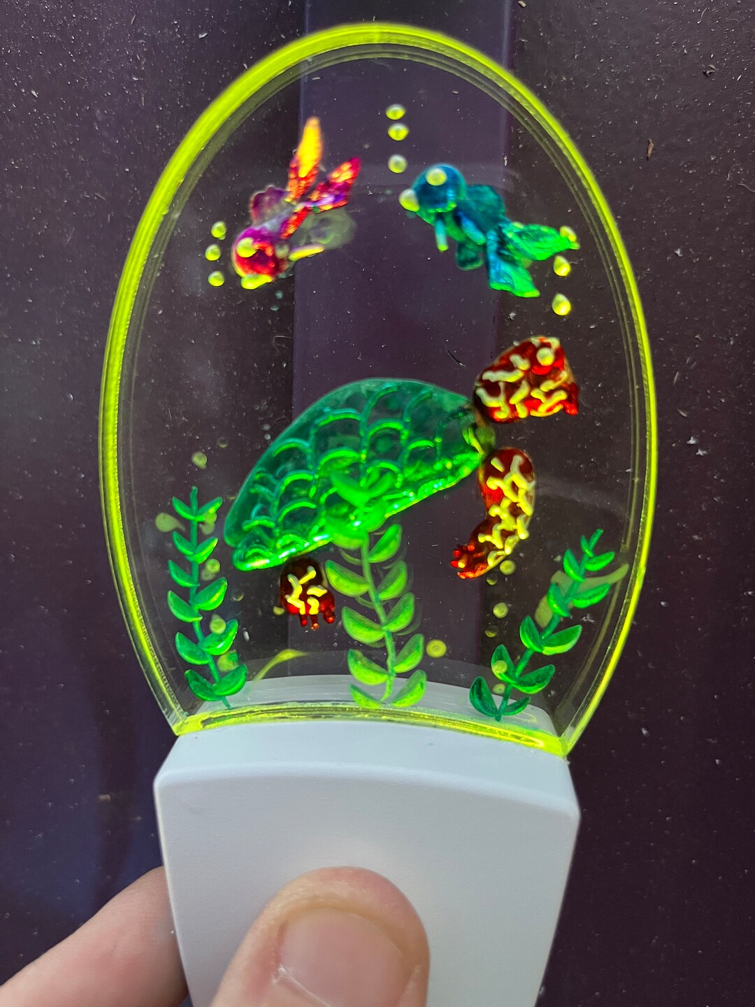 Sea Turtle Night Light, Ocean Scene, Engraved Turtle, Personalized Gift ...