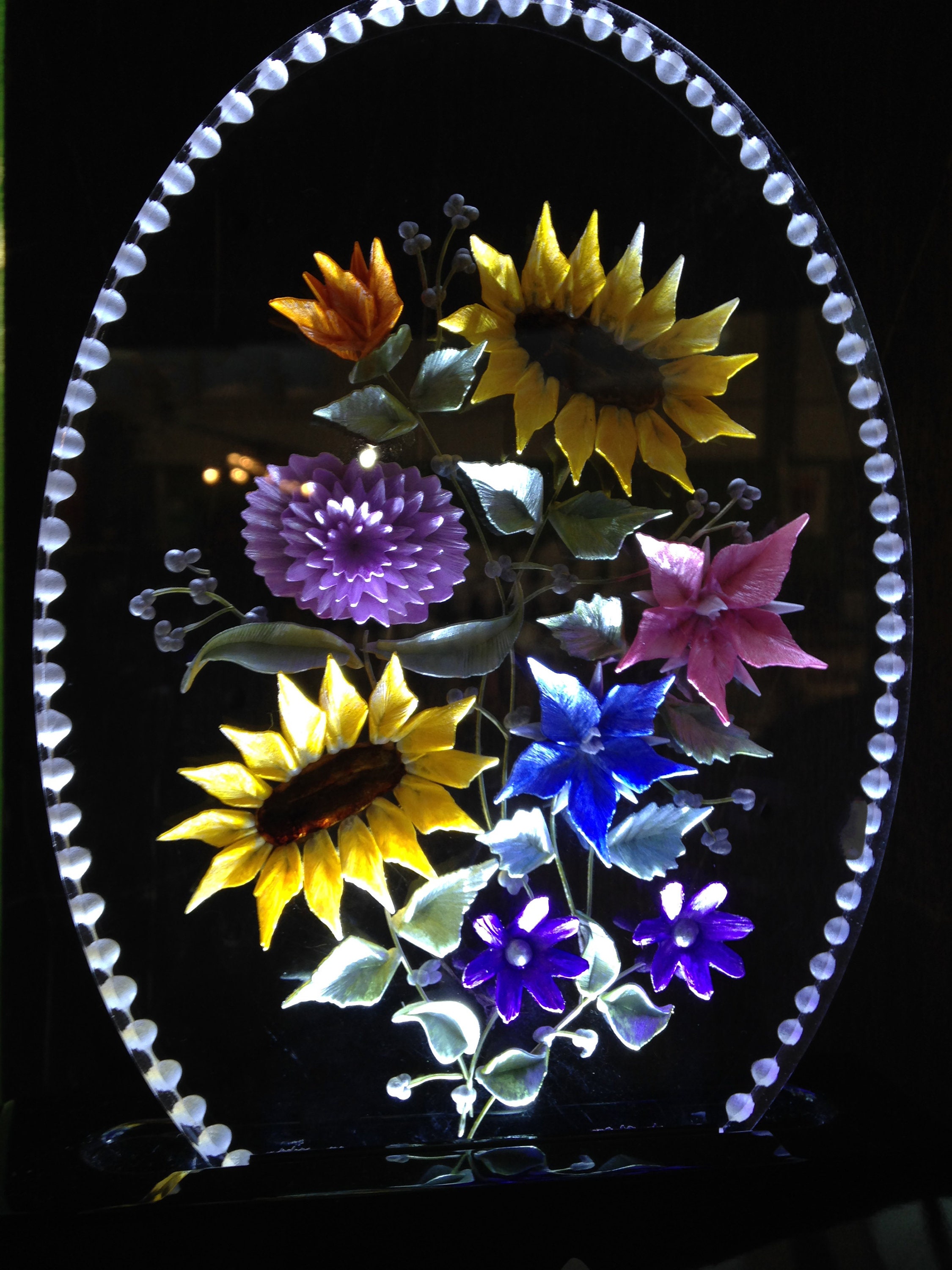 Custom Sunflowers Hand Carved and Real Looking, Personalized Free Other ...