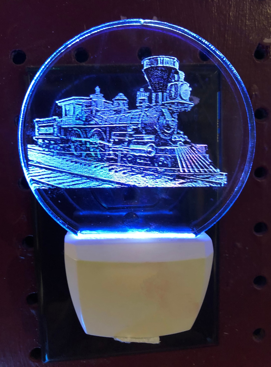 Steam Engine Train LED Nightlight, Engraved, Personalized Free, Your ...