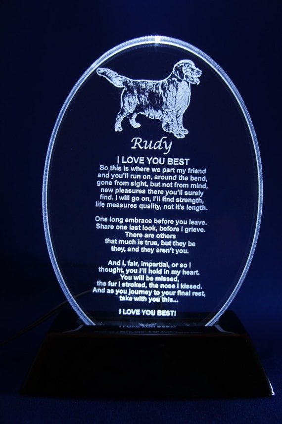 Custom Lighted Memorial of Your Best Friend From Your Photo - Etsy