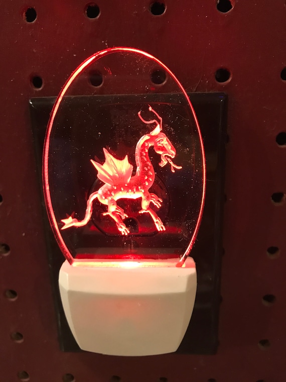 Dragon Hand Carved in 3D LED Nightlight Engraved | Etsy