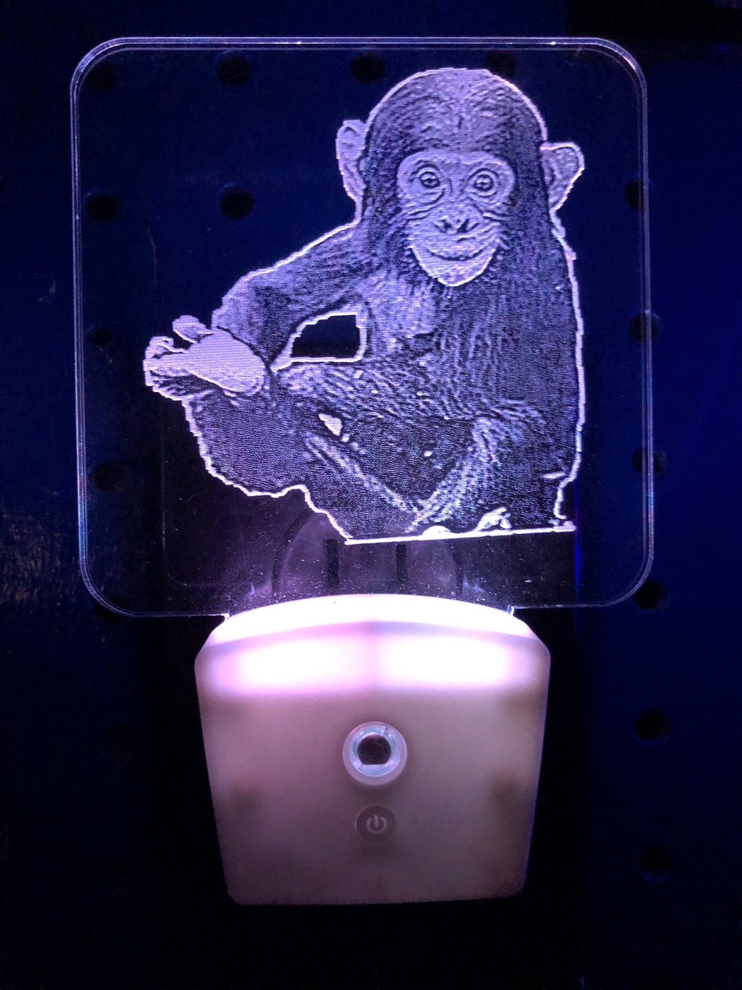 Monkey LED Nightlight, Engraved, Personalized Free, Your Choice of ...