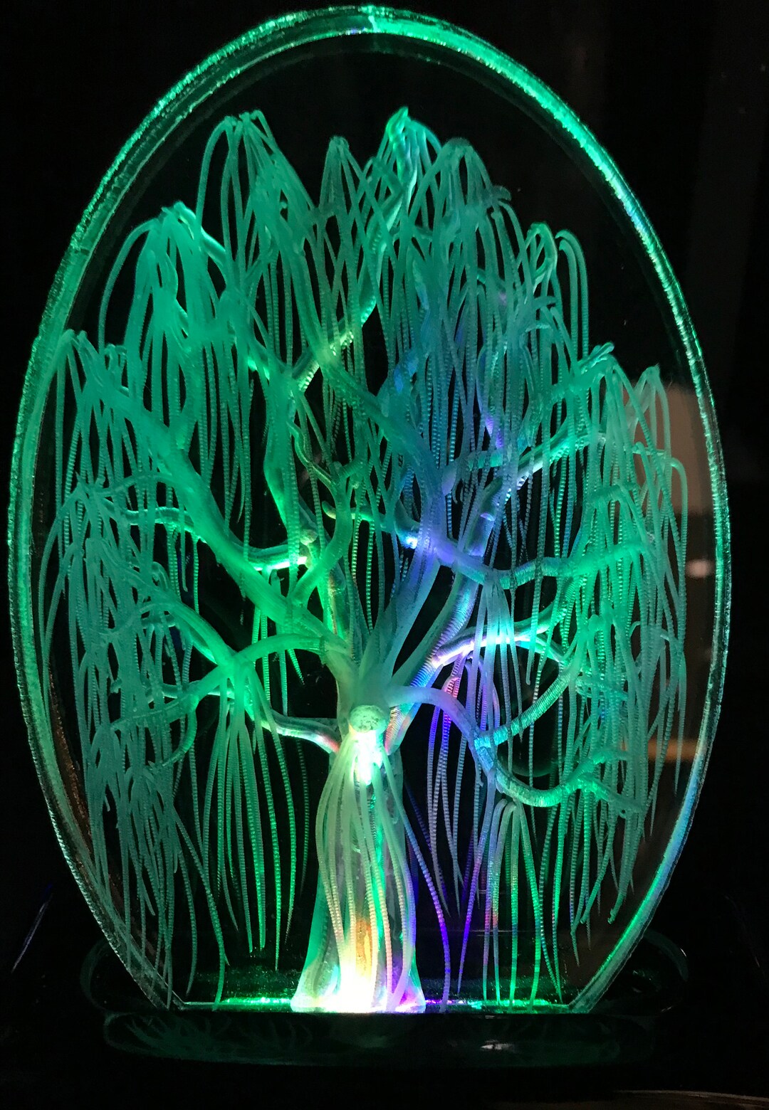 Willow Tree Night Light Scene Hand Carved Battery Operated USB Light ...