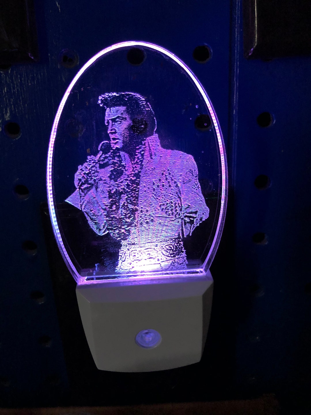 Elvis Night Etched 3 Light Color Choices White, Blue or Color Changing ...
