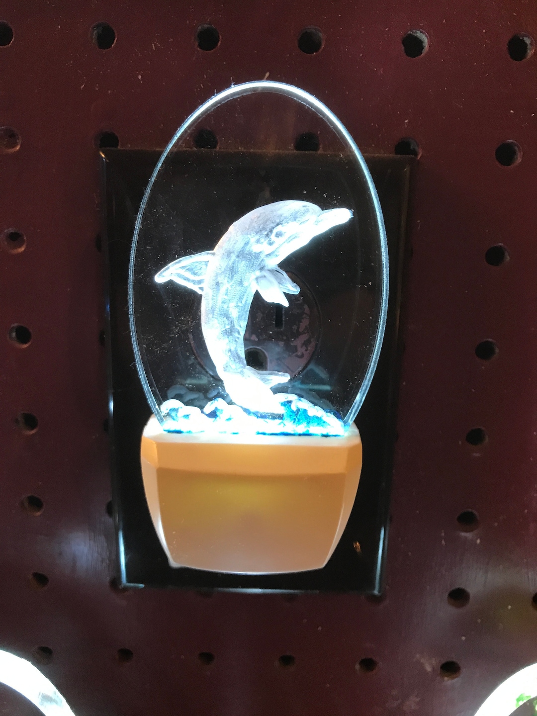 Dolphin Nightlight Hand Carved in 3D Personalized Free, Your Choice of ...