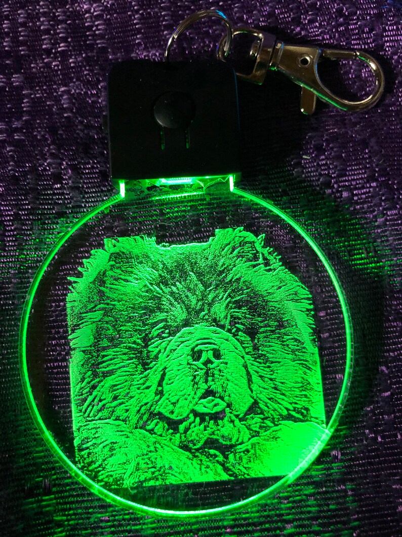 Dog Breed Lighted Keychain - Etsy