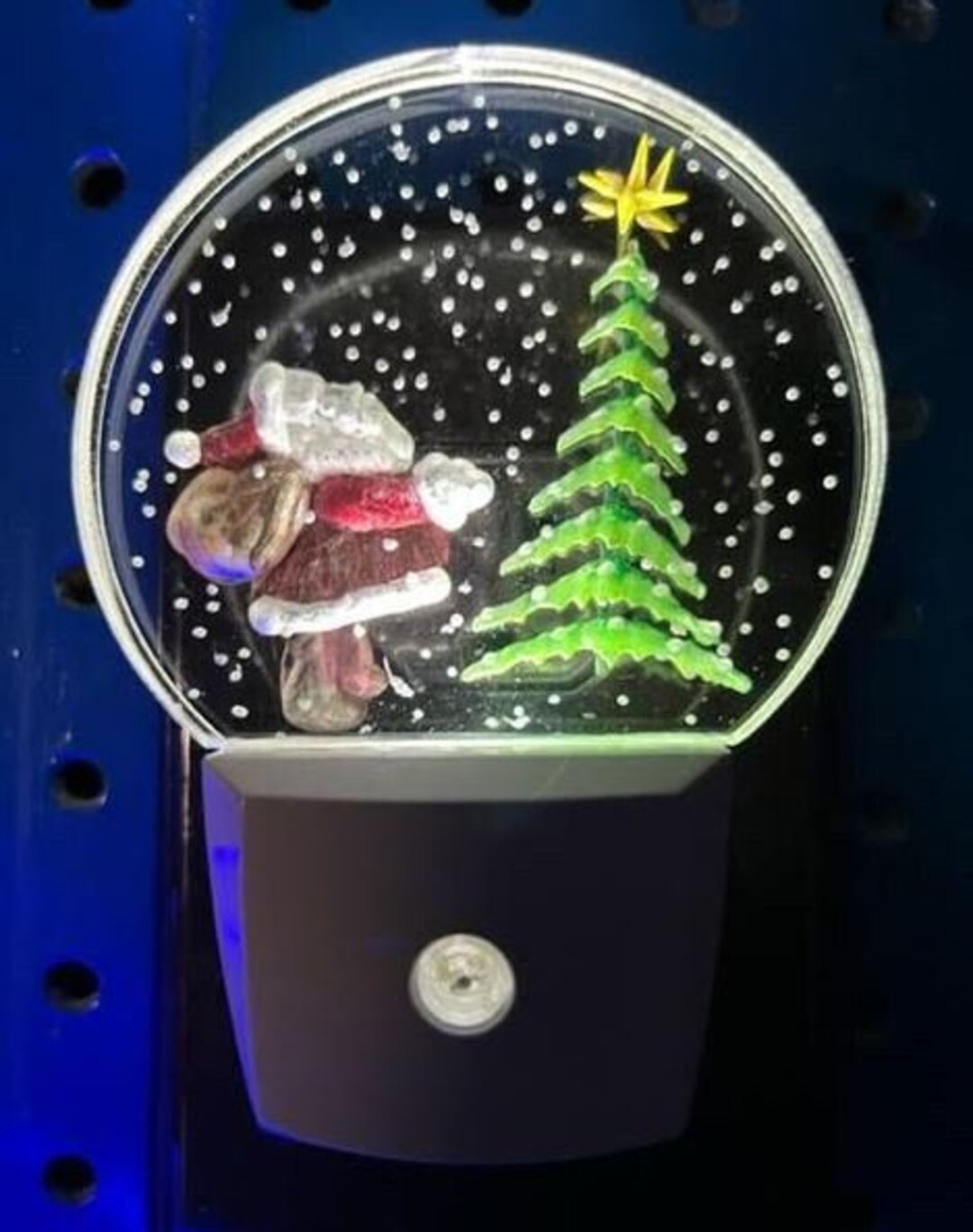 Christmas Santa Night Light, Your Choice of White, Blue or Color ...