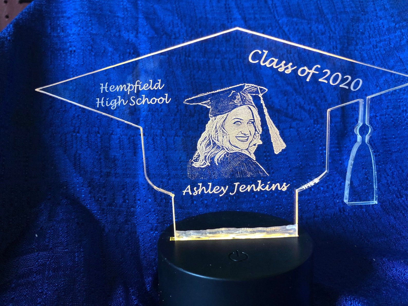 Graduation Photo Etched Gift Personalized Custom Lighted | Etsy