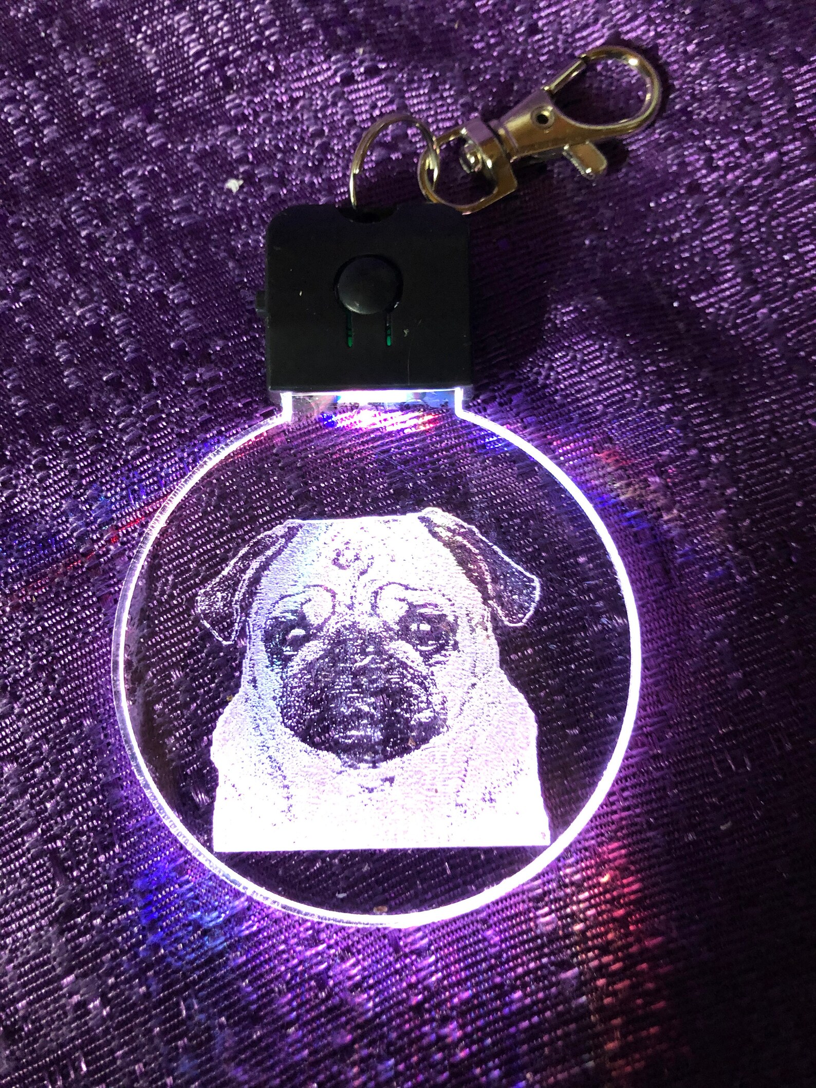 Dog Breed Lighted Keychain - Etsy