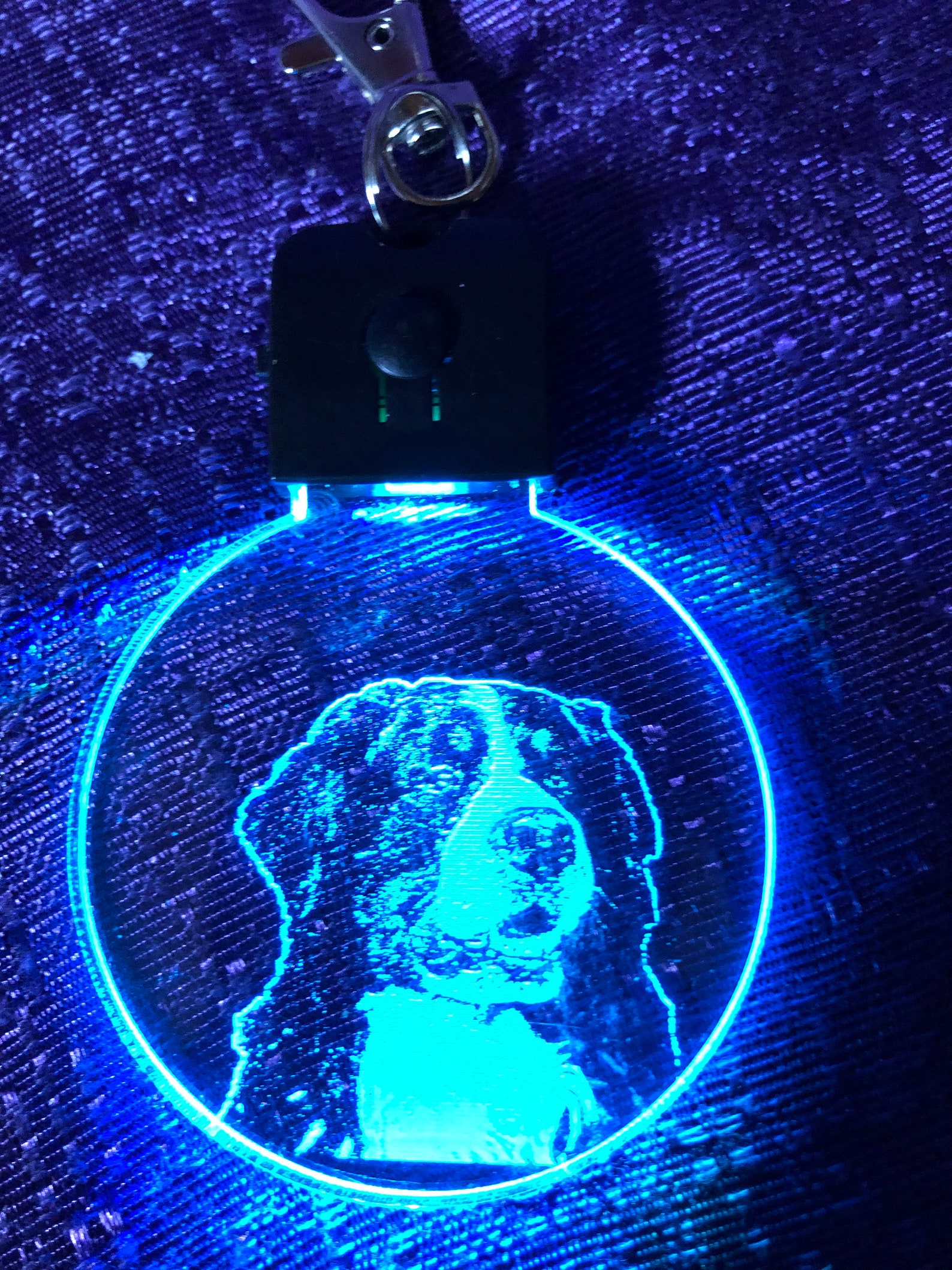 Dog Breed Lighted Keychain - Etsy