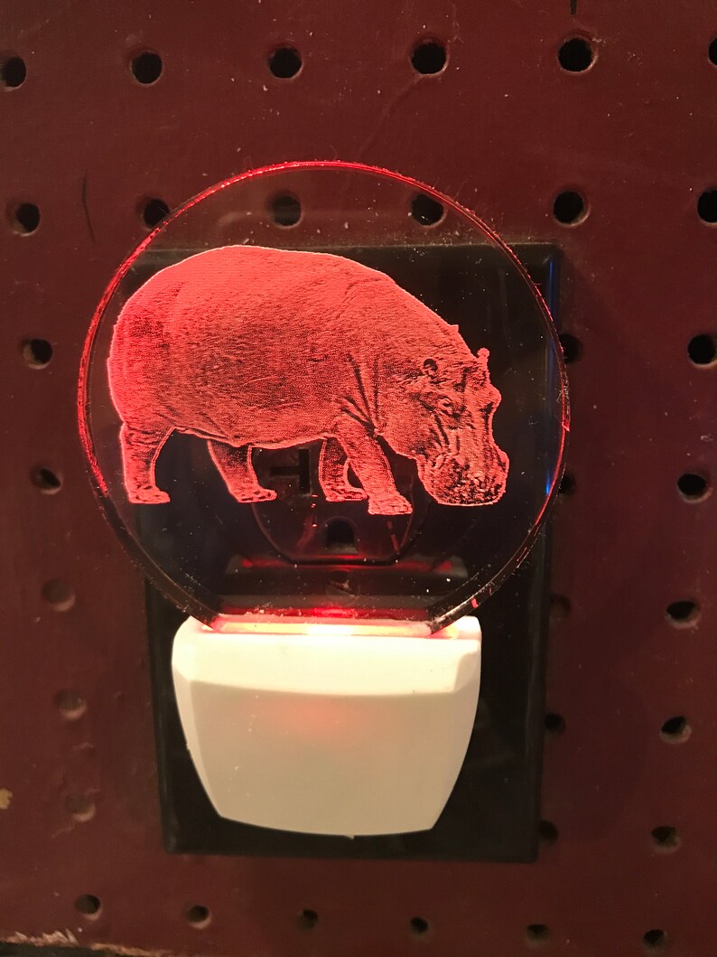 Hippo LED Nightlight Engraved Personalized Free Your Choice - Etsy