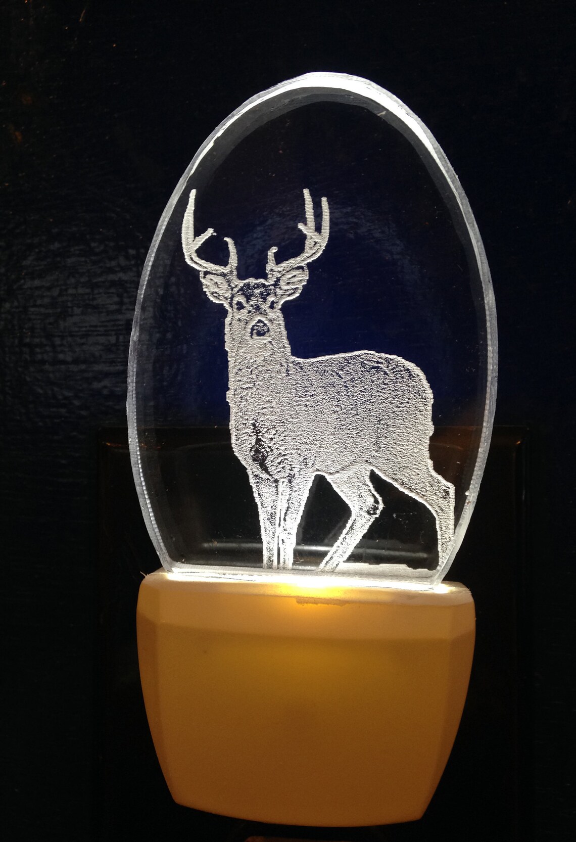 Deer Buck LED Nightlight Engraved Personalized Free Your | Etsy
