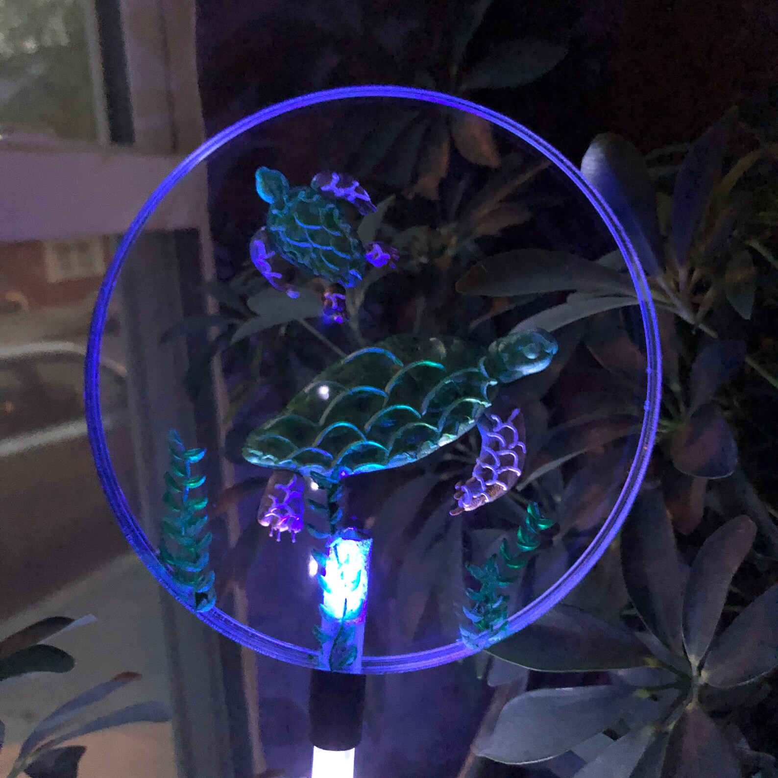 Sea Turtles Solar Garden Stake Lighted Hand Carved for 3D - Etsy