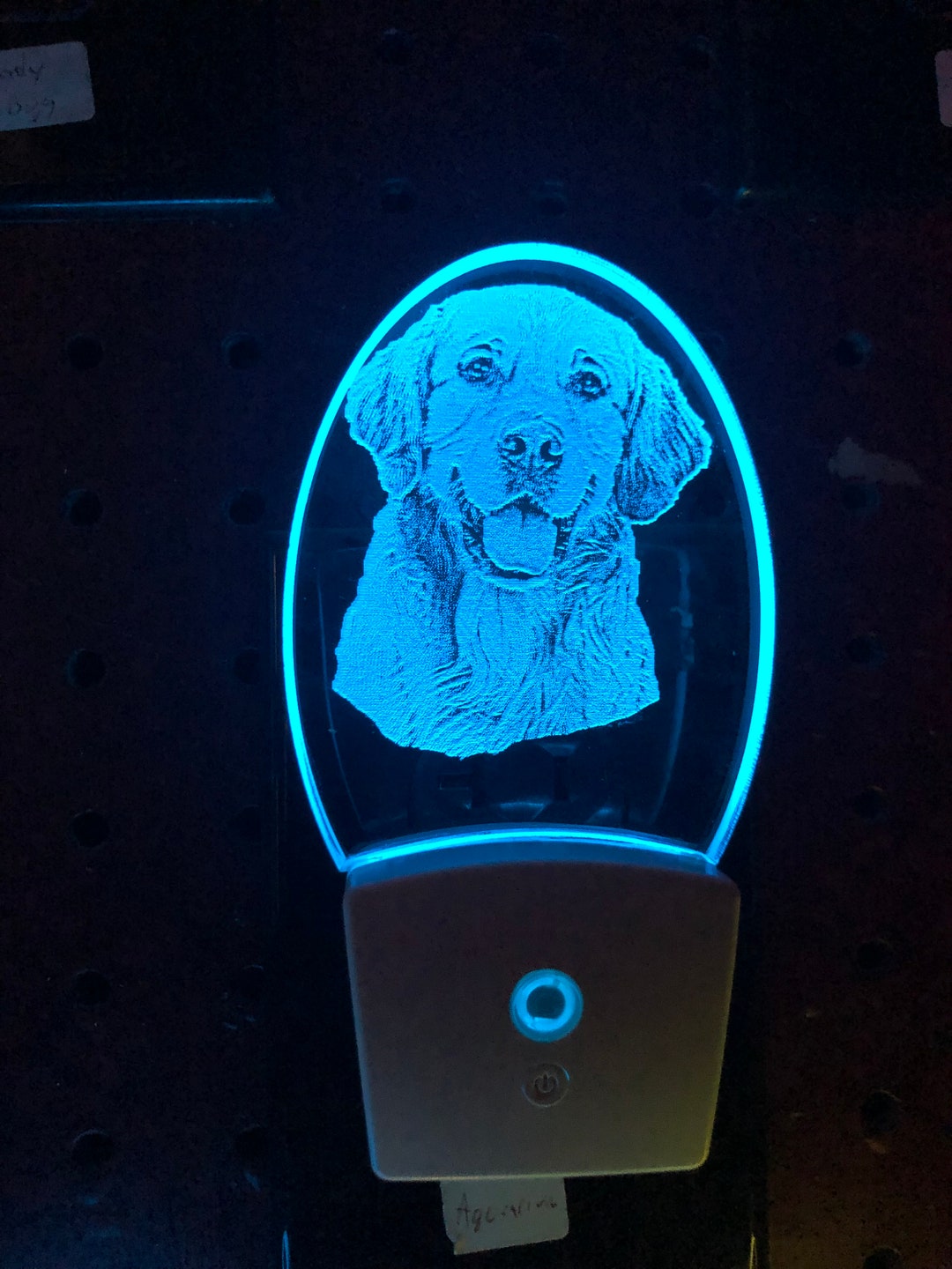 Golden Retriever Night Light Plug in on a Light Sensor Auto Off/on ...