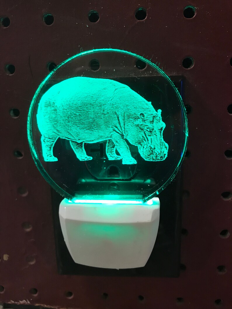 Hippo LED Nightlight Engraved Personalized Free Your Choice - Etsy