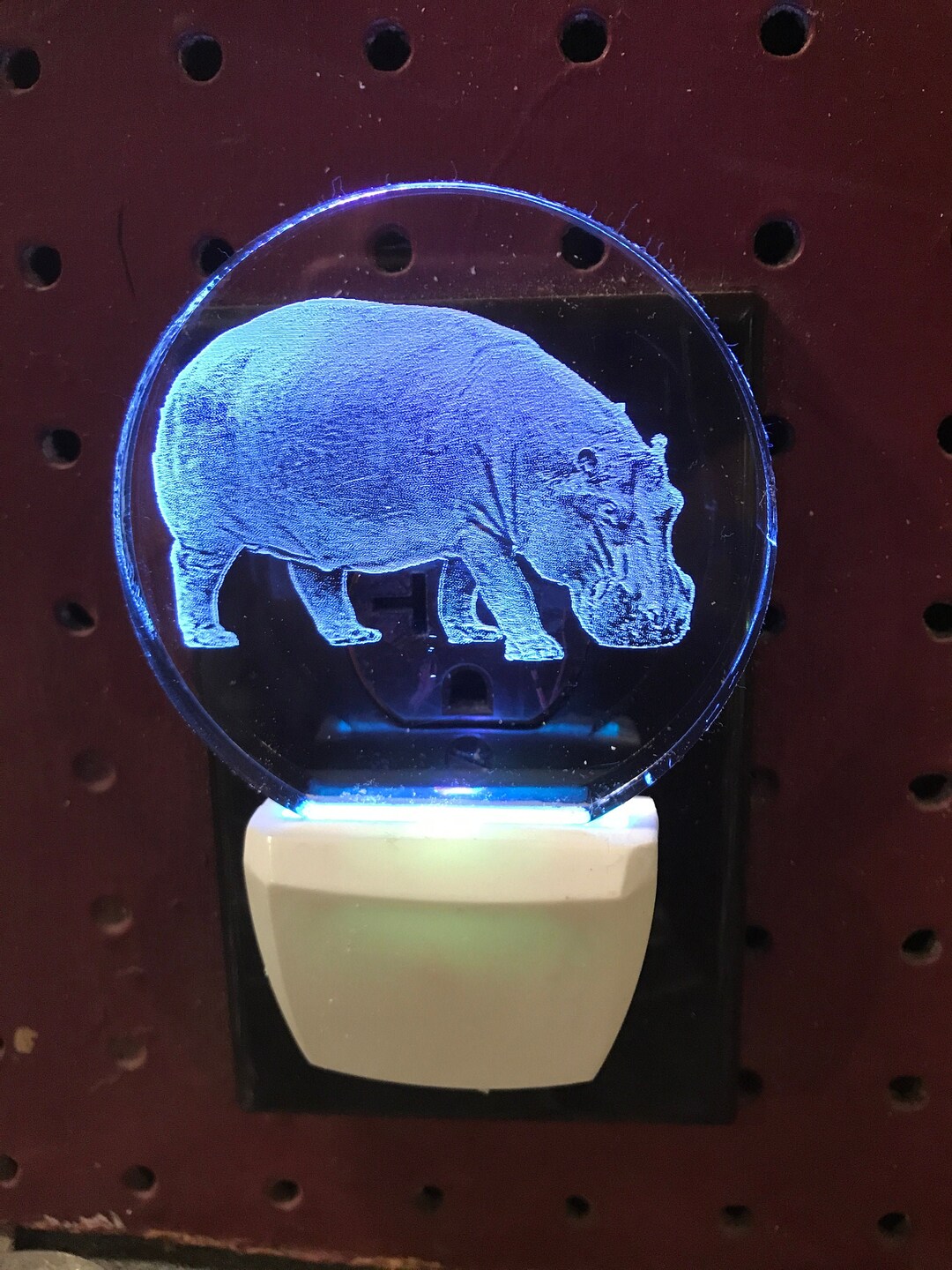 Hippo LED Nightlight, Engraved, Personalized Free, Your Choice of Light ...