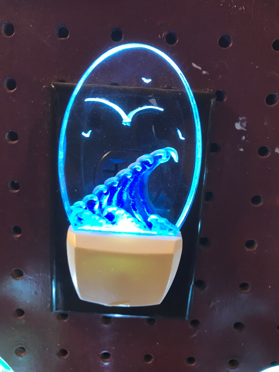 Wave Ocean Scene Hand Carved in 3D LED Nightlight, Engraved ...