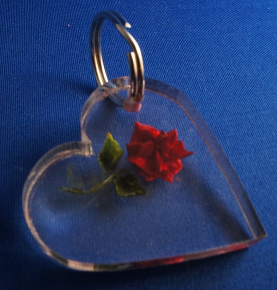 Personalized Heart Keychain Hand Carved in Clear Acrylic by - Etsy
