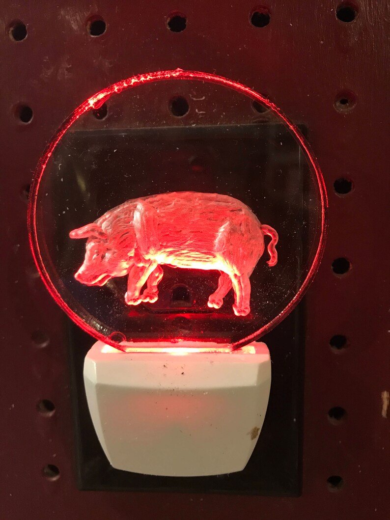 Personalized Pig Night Light - Etsy