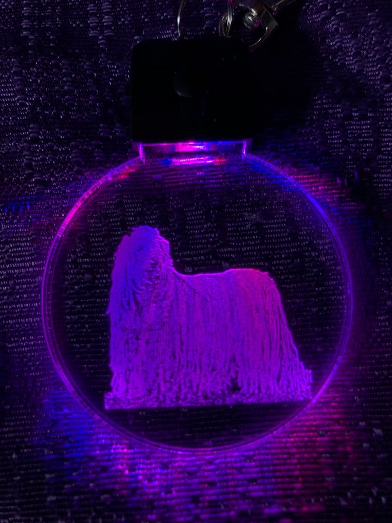 Dog Breed Lighted Keychain - Etsy
