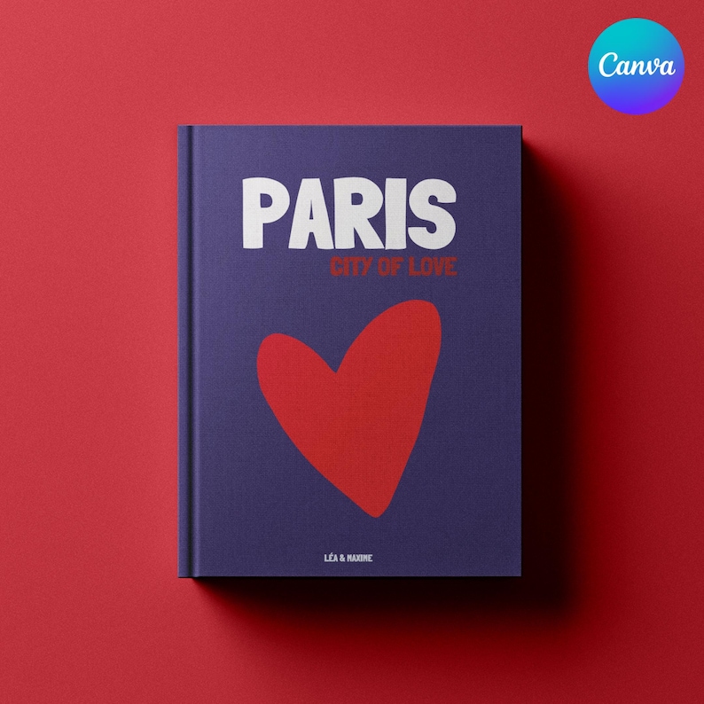Paris Travel Photo Album - Canva Template - Etsy